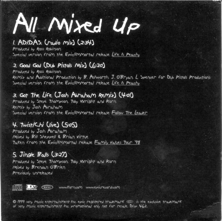 All Mixed Up UK Issues Bonus Disc (1999)